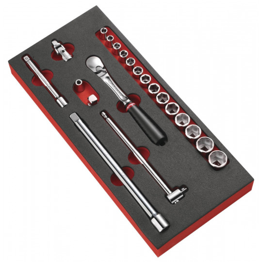 MODM.JL1PB | MODULE MOUSSE CLIQUET DOUILLES 3/8'' - FACOM