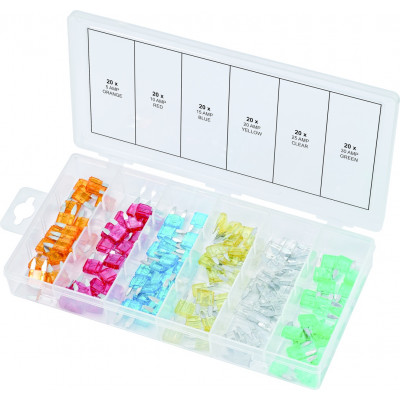 970.0280 | Assortiment de mini-fusibles, 120 pcs . Outillage KS Tools