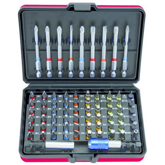 918.3070 | Jeu d'embouts de vissage à code couleur TORSIONplus- 71 pcs. Outillage KS Tools