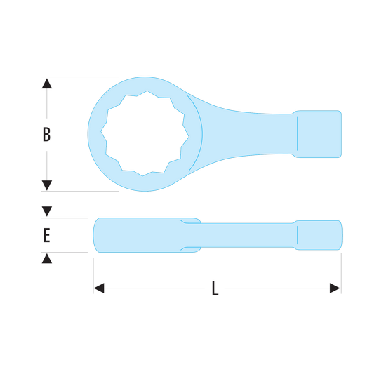 51B.65 | Clé à frapper polygonale Facom 65mm | Outillage Facom