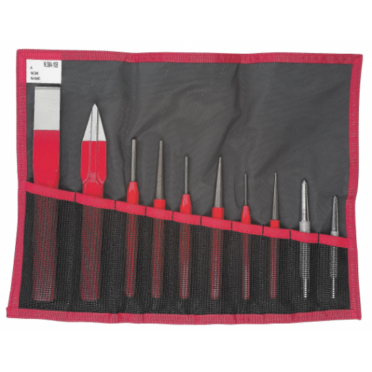 247.265JT10 | Jeu de 10 chasse goupilles Facom en trousse | Outillage à ...