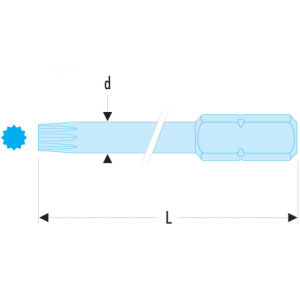 EV.208L | Embout de vissage M8 XZN longs (série 2) pour vis à empreinte ...