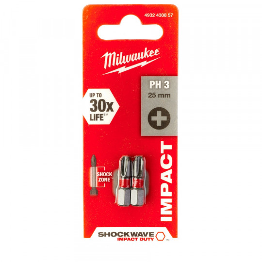 Embouts de vissage pour visseuses à chocs CD Shockwave Tic Tac PH 2 x ...