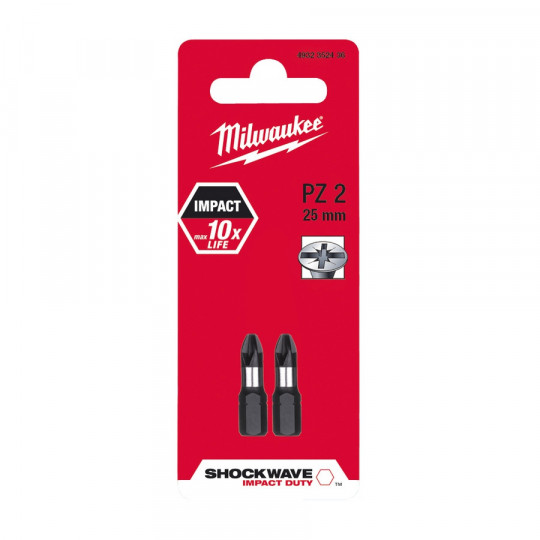 Embouts de vissage pour visseuses à chocs Shockwave PZ 1 x 25 mm - 2 ...