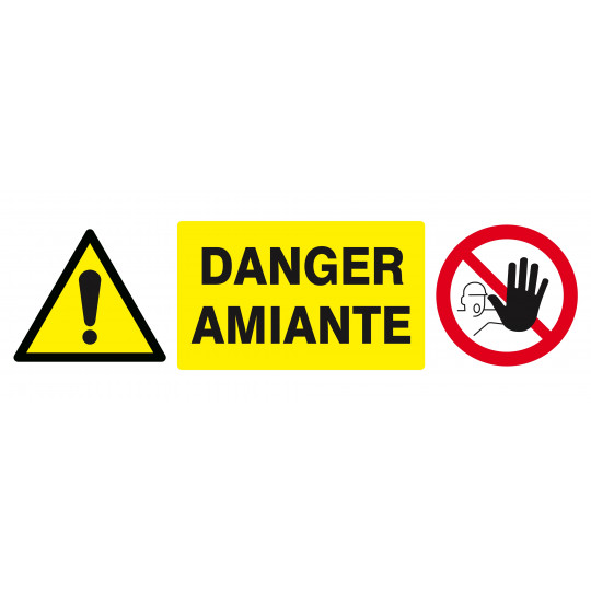 626332 | ACCES INTERDIT/DANGER AMIANTE 330x120mm TALIAPLAST