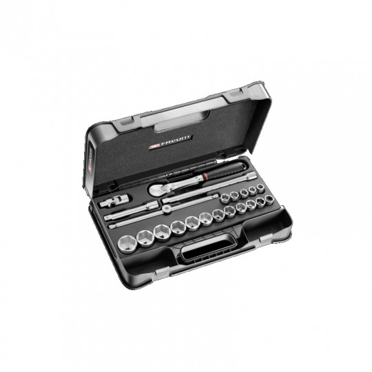 SL.161-2P6U | Coffret douilles 1 2 6 pans en pouces - 22 pièces - SL.161-2P6U Facom