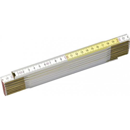 STANLEY | MÈTRE PLIANT, MESURE PLIANTE 2M X 17MM BOIS BLANC-JAUNE 0-35-458