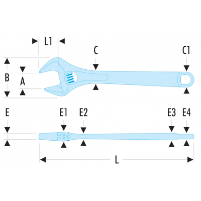 101.10G | Clé à molette, ajustement rapide, 101.G Facom