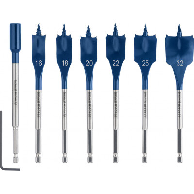 Mèche plate Expert SelfCut Speed 16/18/20/22/25/32 mm 7 pces - BOSCH ...