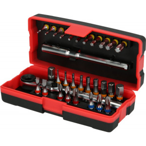 Coffret de 28 embouts de vissage 1/4'' à code couleur TORSIONpower® KS Tools | 918.3015