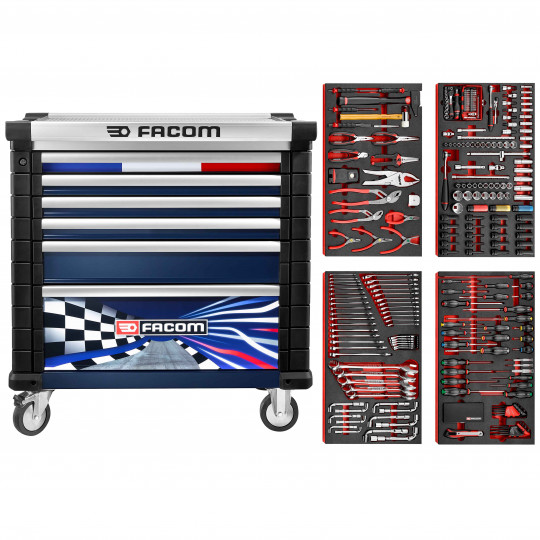 Servante JET + Composition 249 OUTILS Or - Édition Limitée Racing - FACOM | JET.6M4A24HG