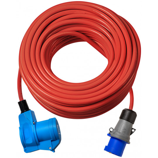 Rallonge électrique SOLUTIONS OUTDOOR IP44 10m H07RN-F 3G2,5 rouge ...