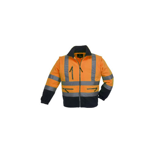 Veste polaire 2/1 - STATION - 100% PES 330g/m2- Orange HV/Marine - COVERGUARD | 7PSTO